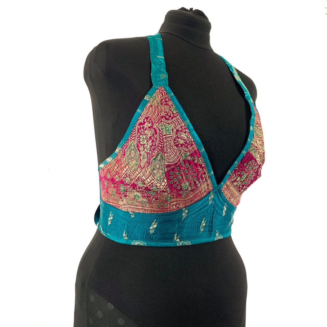 4XL. Phoenix Tribal Top. New Cut in Up-cycled Silk Brocade. Big ...