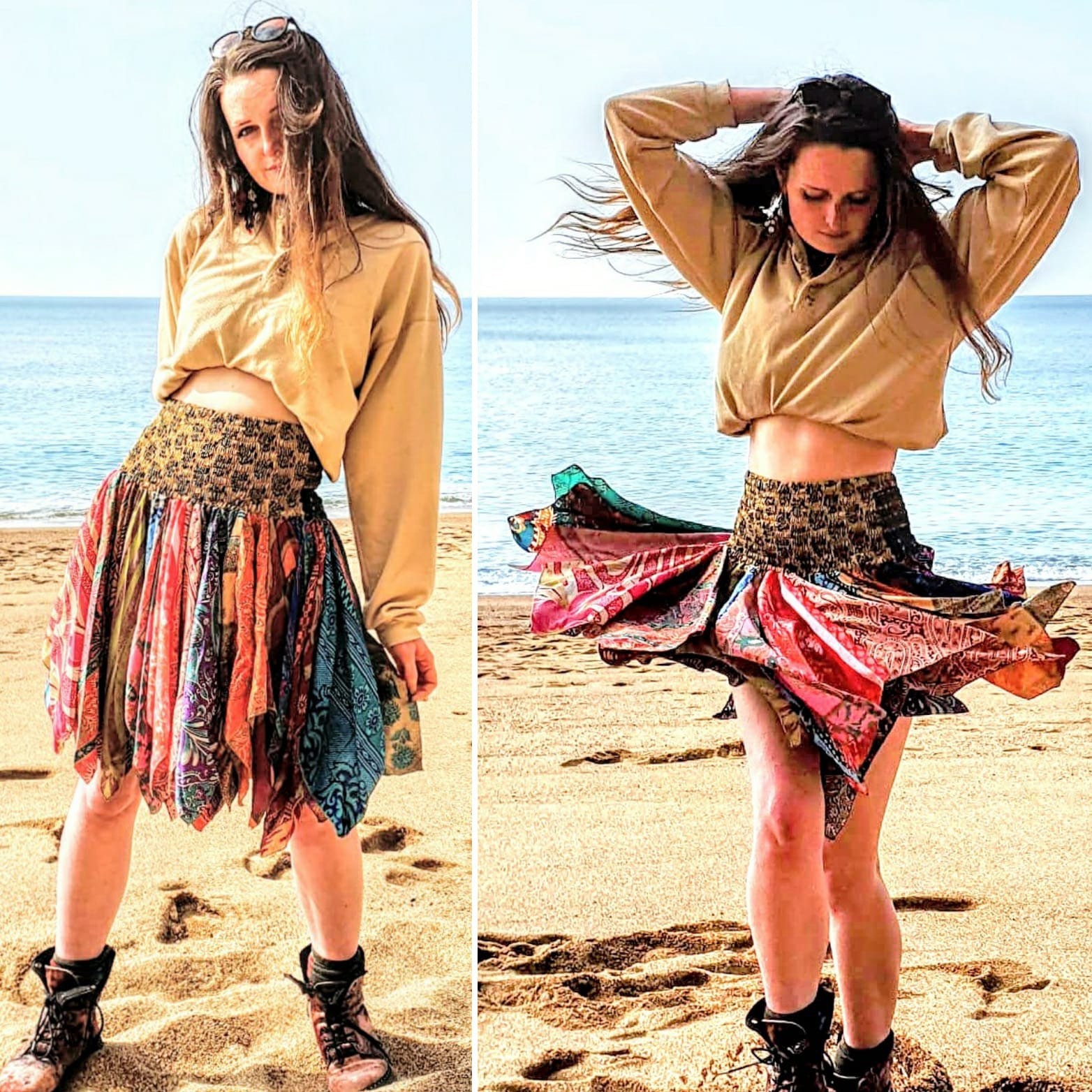 Lilly Short Skirt. Harem Style Waist Gives Comfortable Fit Lilly Short Skirt. Harem Style Waist Gives Comfortable Fit