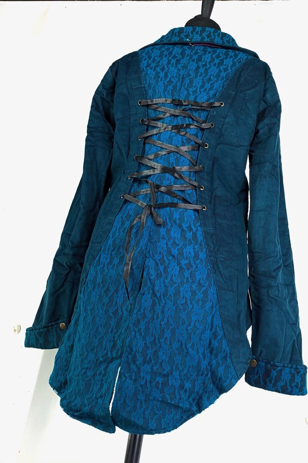 Aqua Blue Pirate Corduroy Tailcoat. Fleece Lined With Brass Poppers and ...