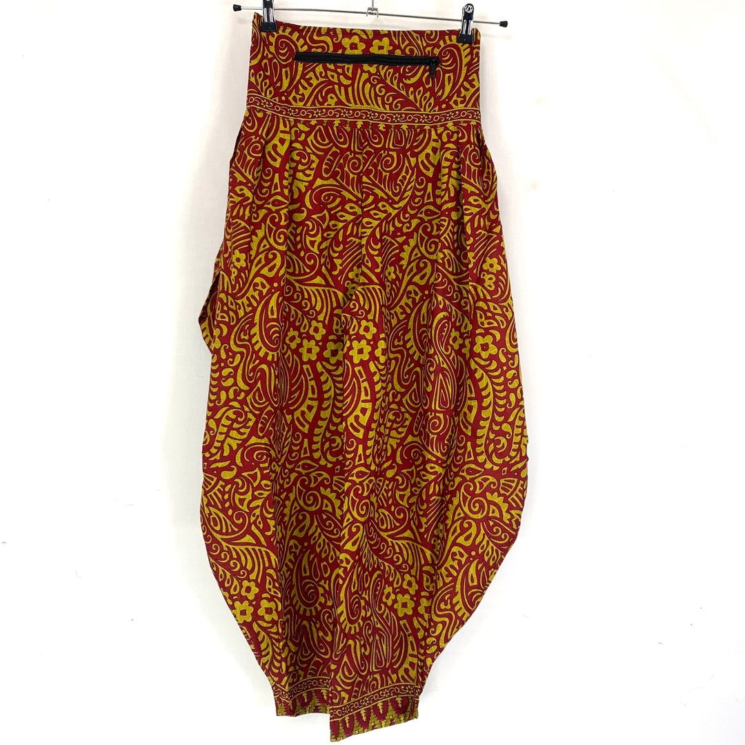 Festival Pants Silk S/M Palazzo Pants Zip Pocket Trousers, Gypsy Pants ...