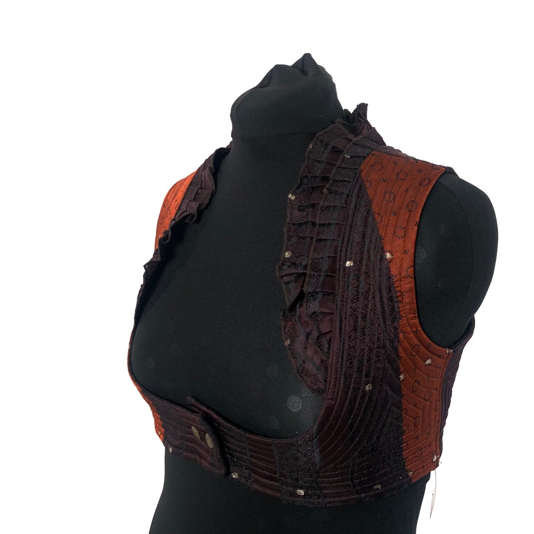 3XL. Underbust Corset Choli Top. Silk Plus Size. Steampunk, Tribal ...