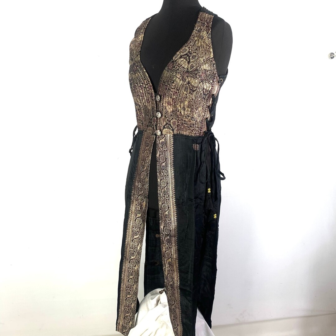 L. Goddess Dress in Silk Brocade Priestess Ceremony Temple Dress ...