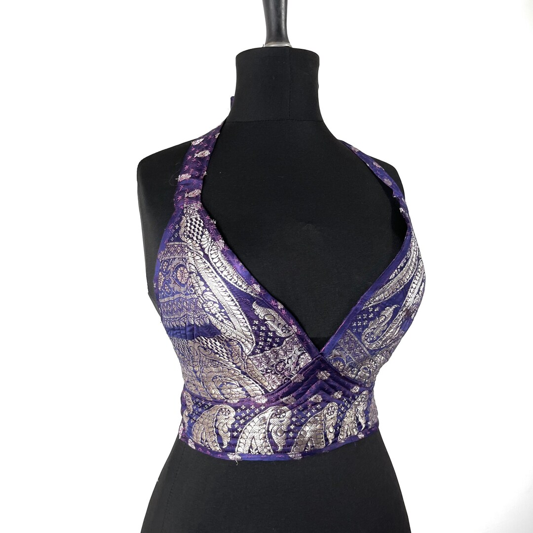 S. Goth Tribal Top. New Phoenix Cut in Silk Brocade. Steampunk Style ...