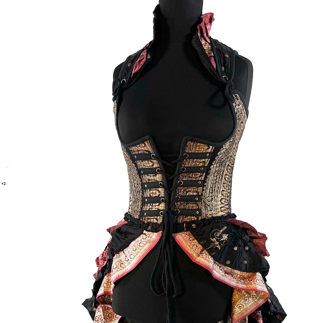 S Elisa Bustier Dress; a Long Body Under-bust Corset Dress in Silk ...
