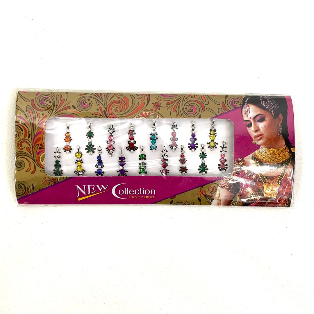 Gemstone Deluxe Bindi Pack of 17 - Large Gem Tikka - Face Jewellery ...