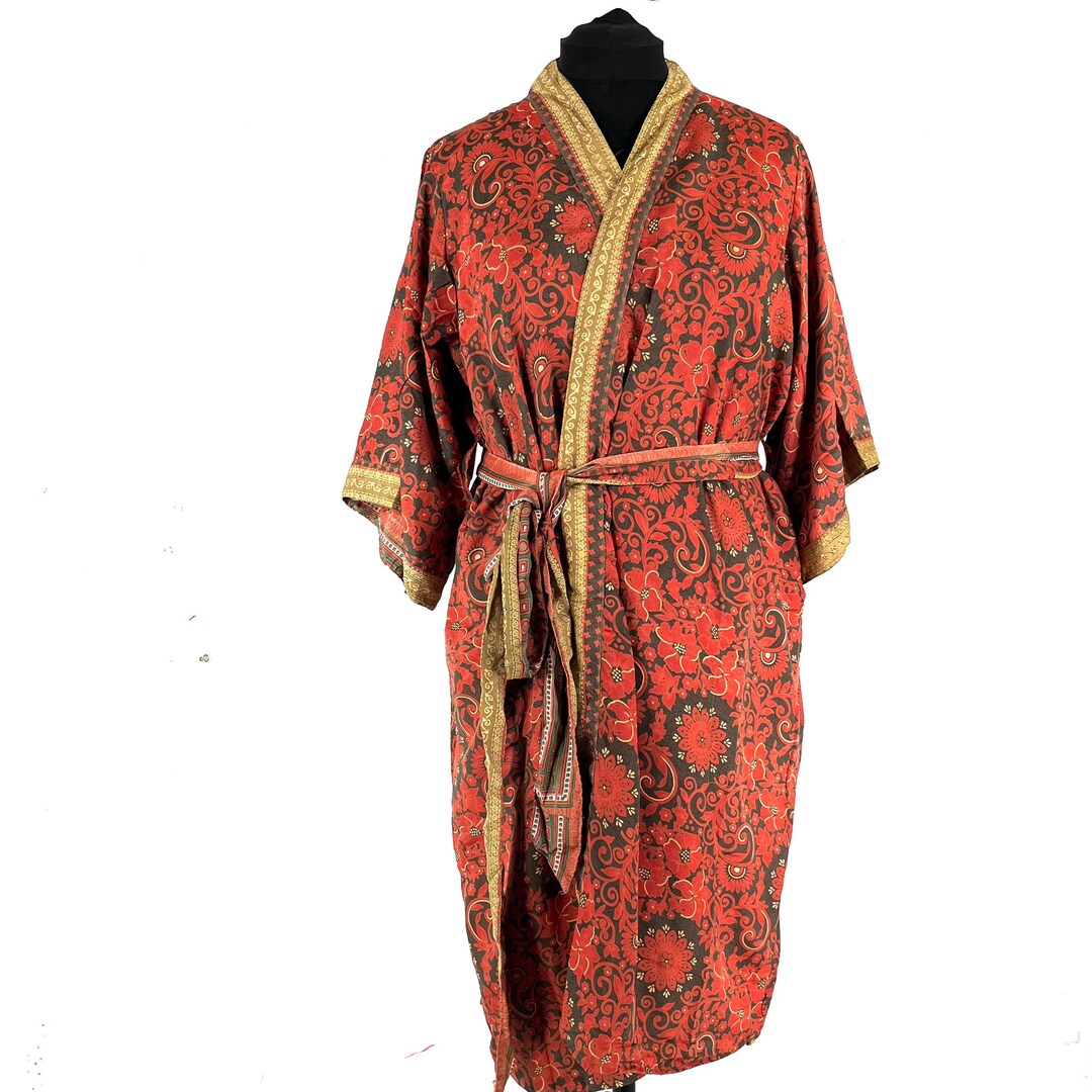 L/XL. Luxury Silk Robe; Reversible With Deep Pockets. A Perfect ...