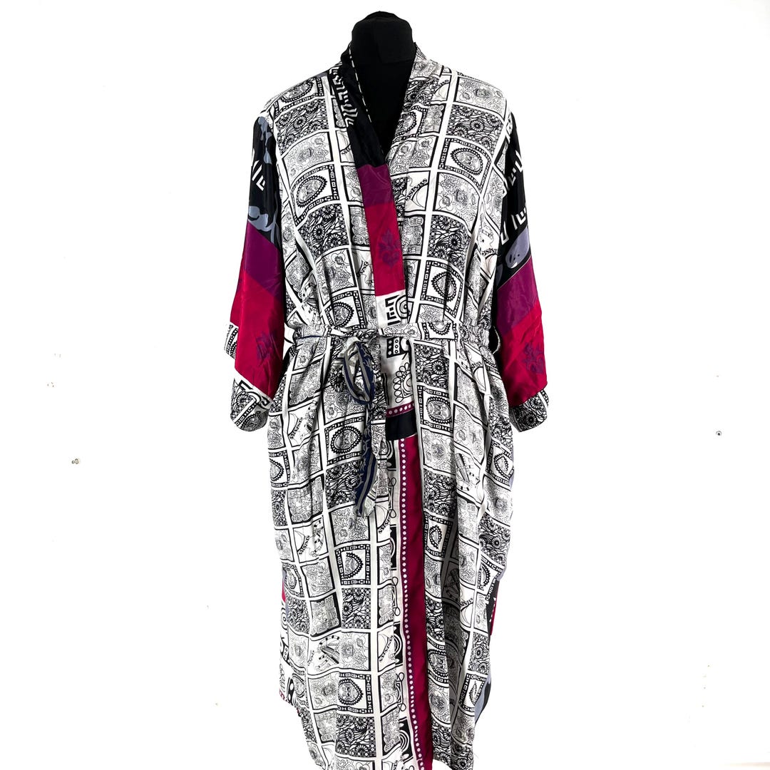M/L. Luxury Silk Robe; Reversible With Deep Pockets. A Perfect Dressing ...