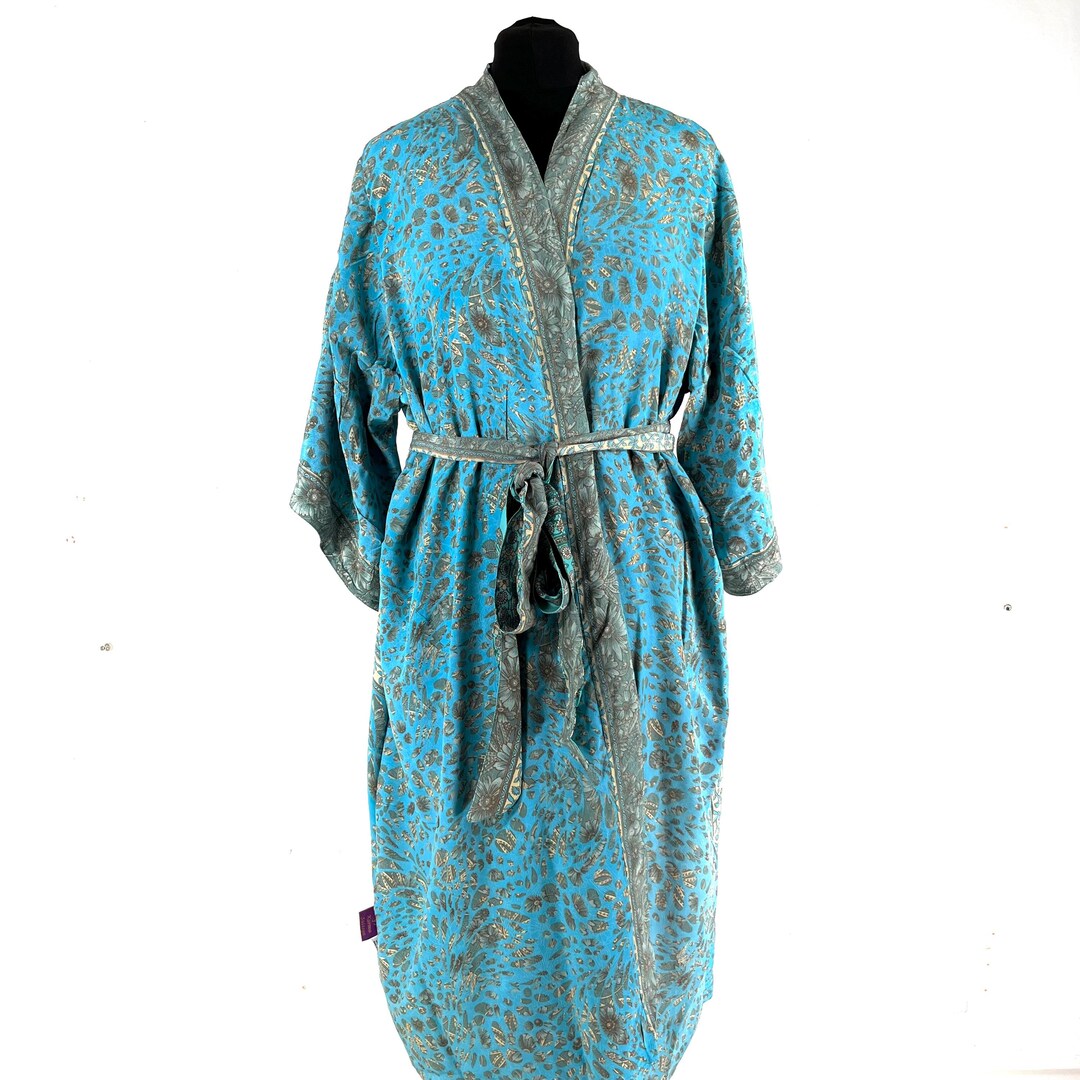 M/L. Luxury Silk Robe; Reversible With Deep Pockets. A Perfect Dressing ...
