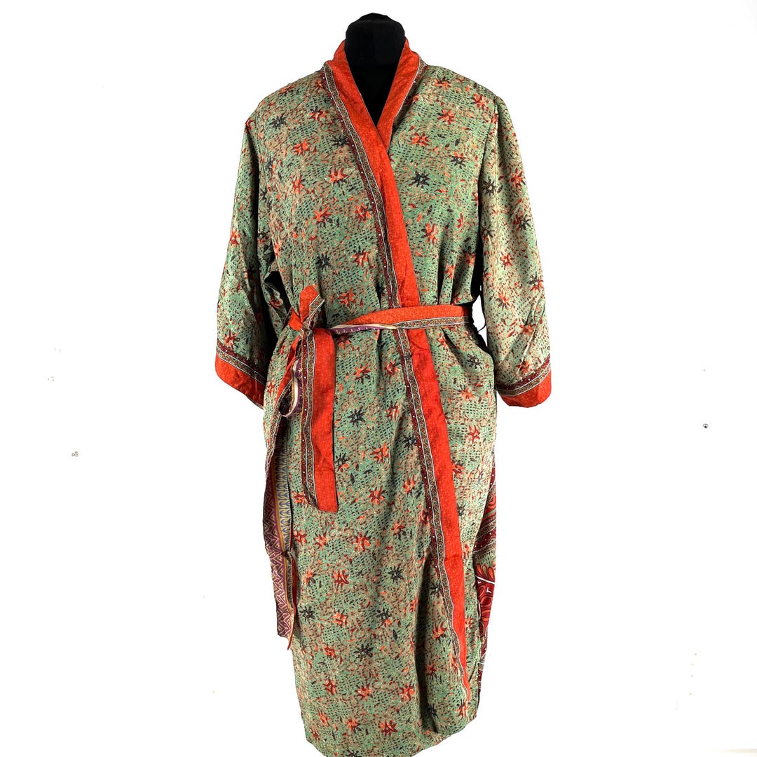 M/L. Luxury Silk Robe; Reversible With Deep Pockets. A Perfect Dressing ...