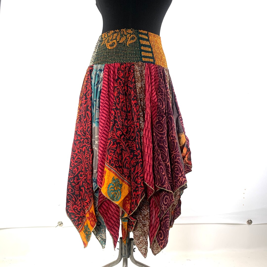 Billie Long Handkerchief Skirt in One Size Elasticated Waist - Etsy