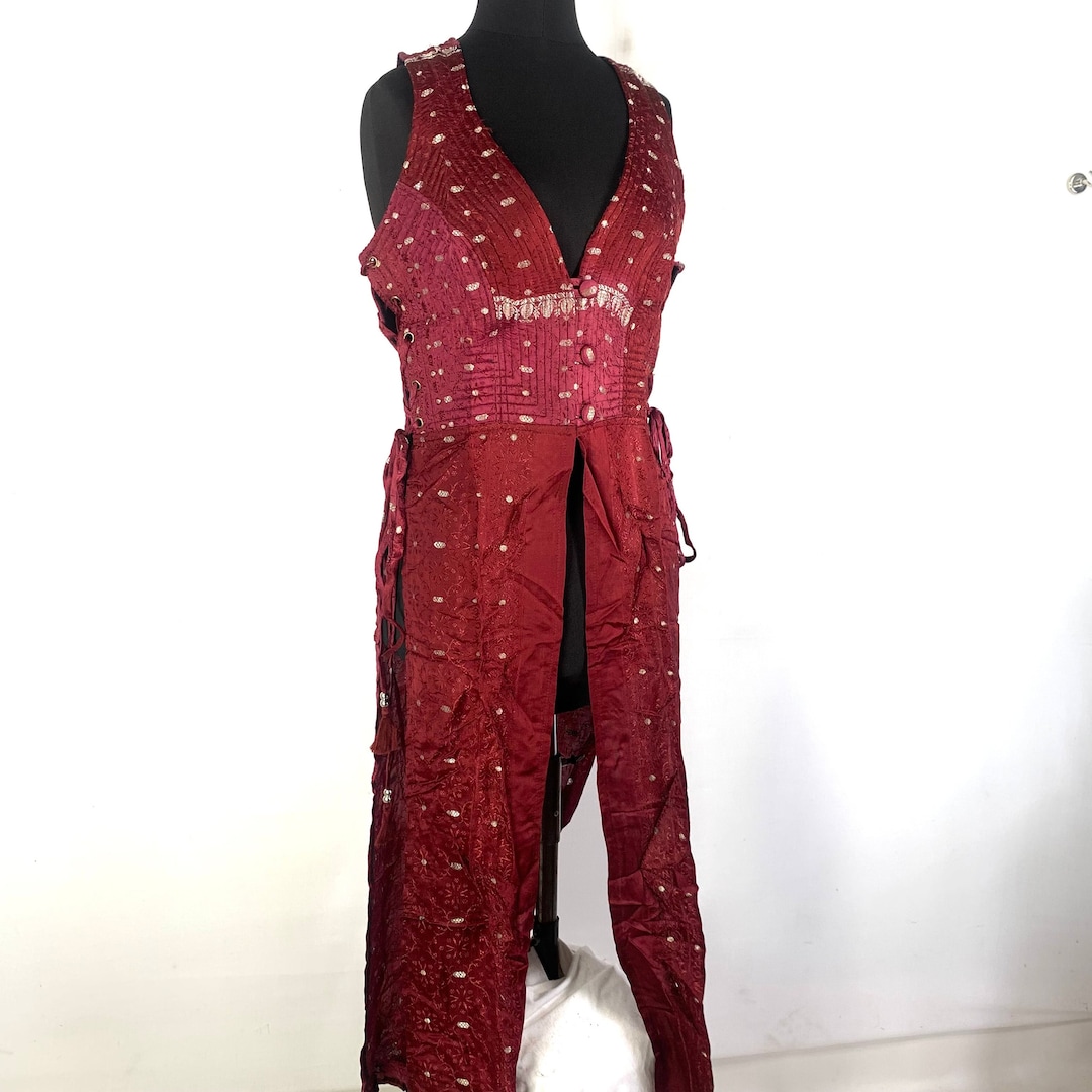 L. Goddess Dress in Silk Brocade Priestess Ceremony Temple Dress ...