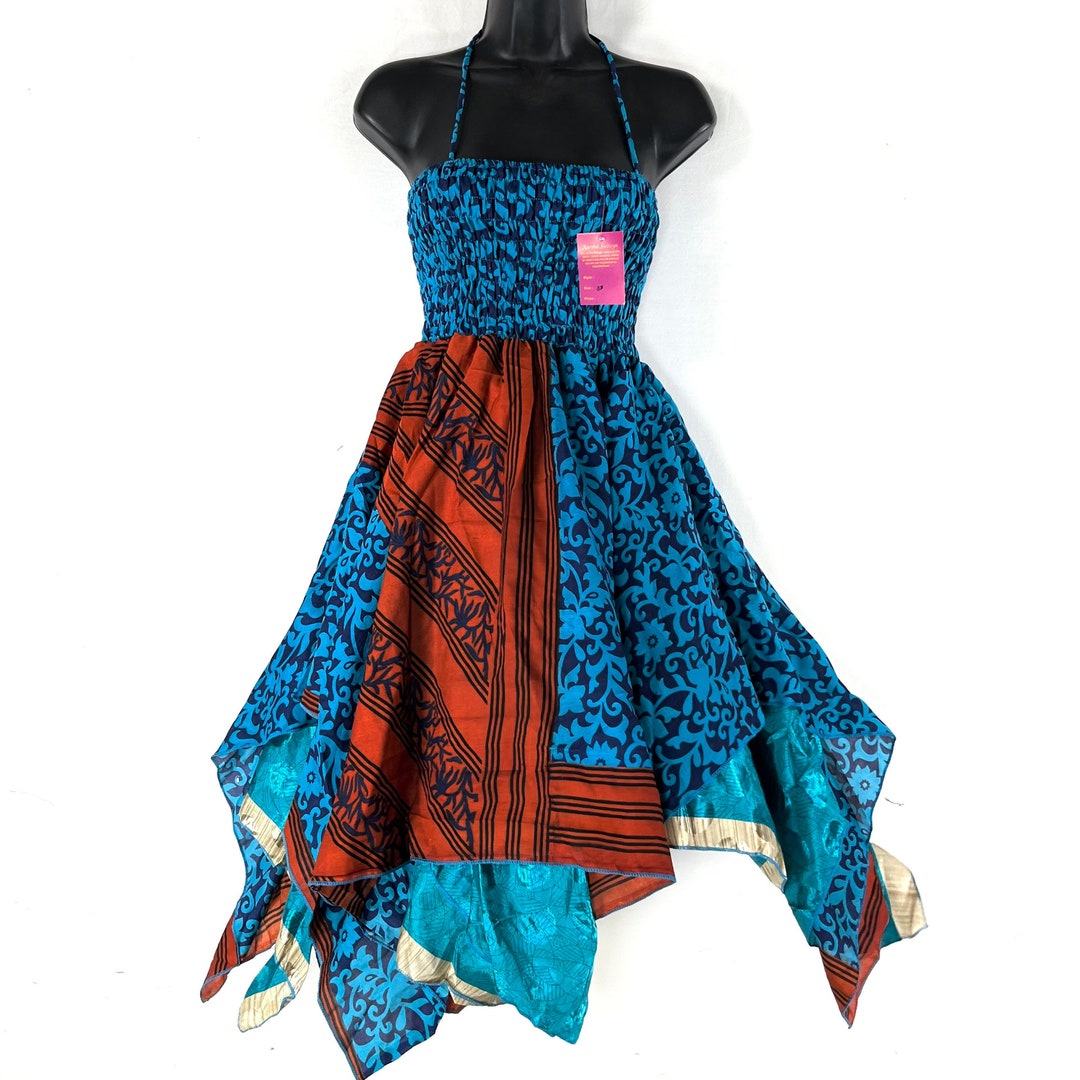 Ayeling Fairy Dress; Silk Summer Dress, One Size 38" (97cm) Midi Length ...