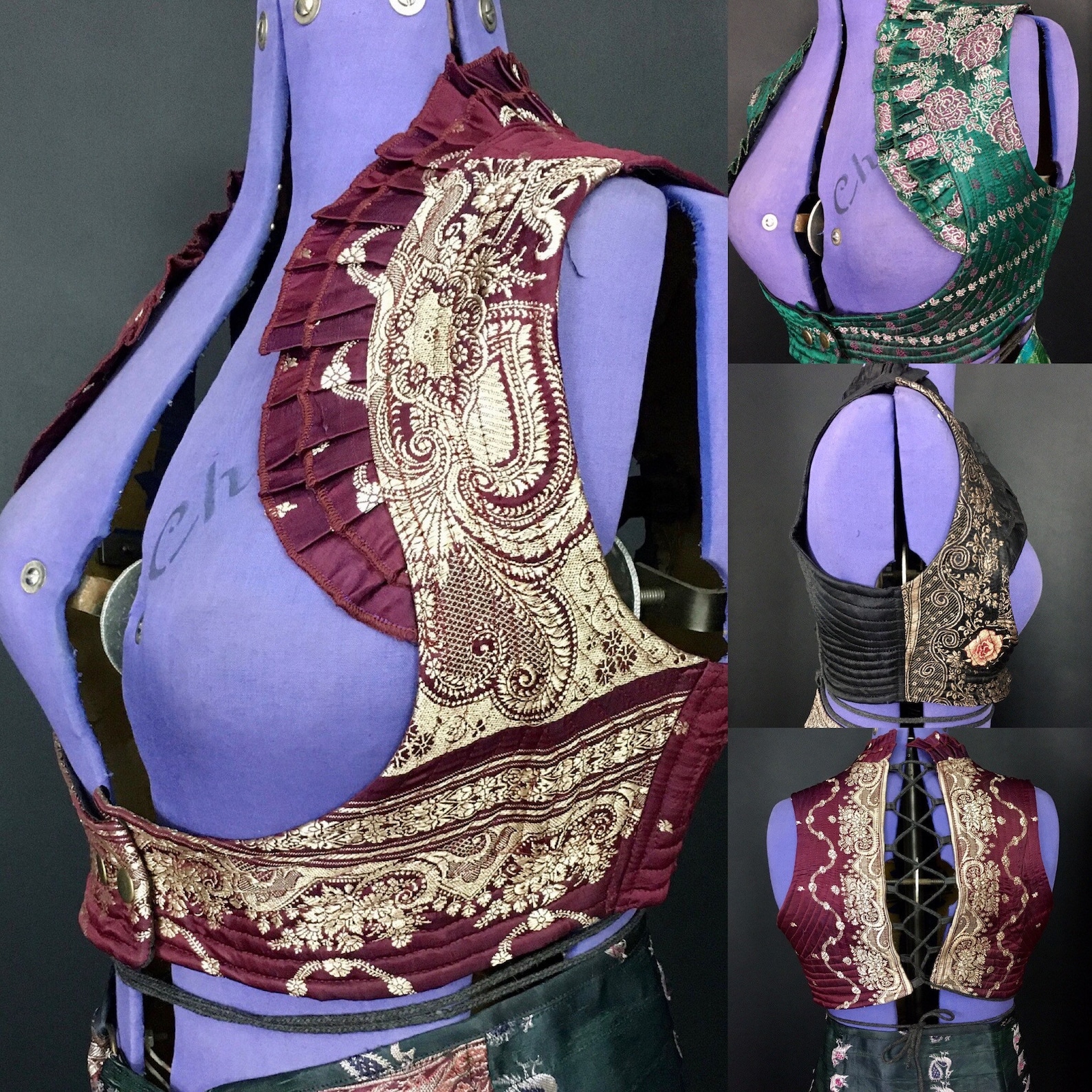 L. Underbust Corset Top - Bustier Silk Brocade (SKU:443-8239) - Etsy Canada