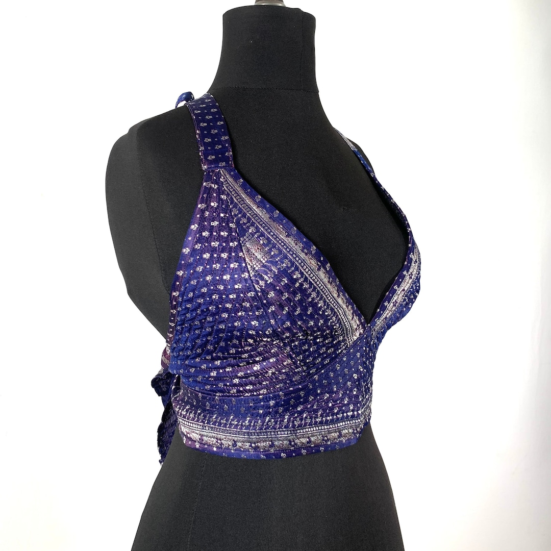 L/XL. Phoenix Tribal Top. New Cut in Up-cycled Silk Brocade, SKU:1025 ...
