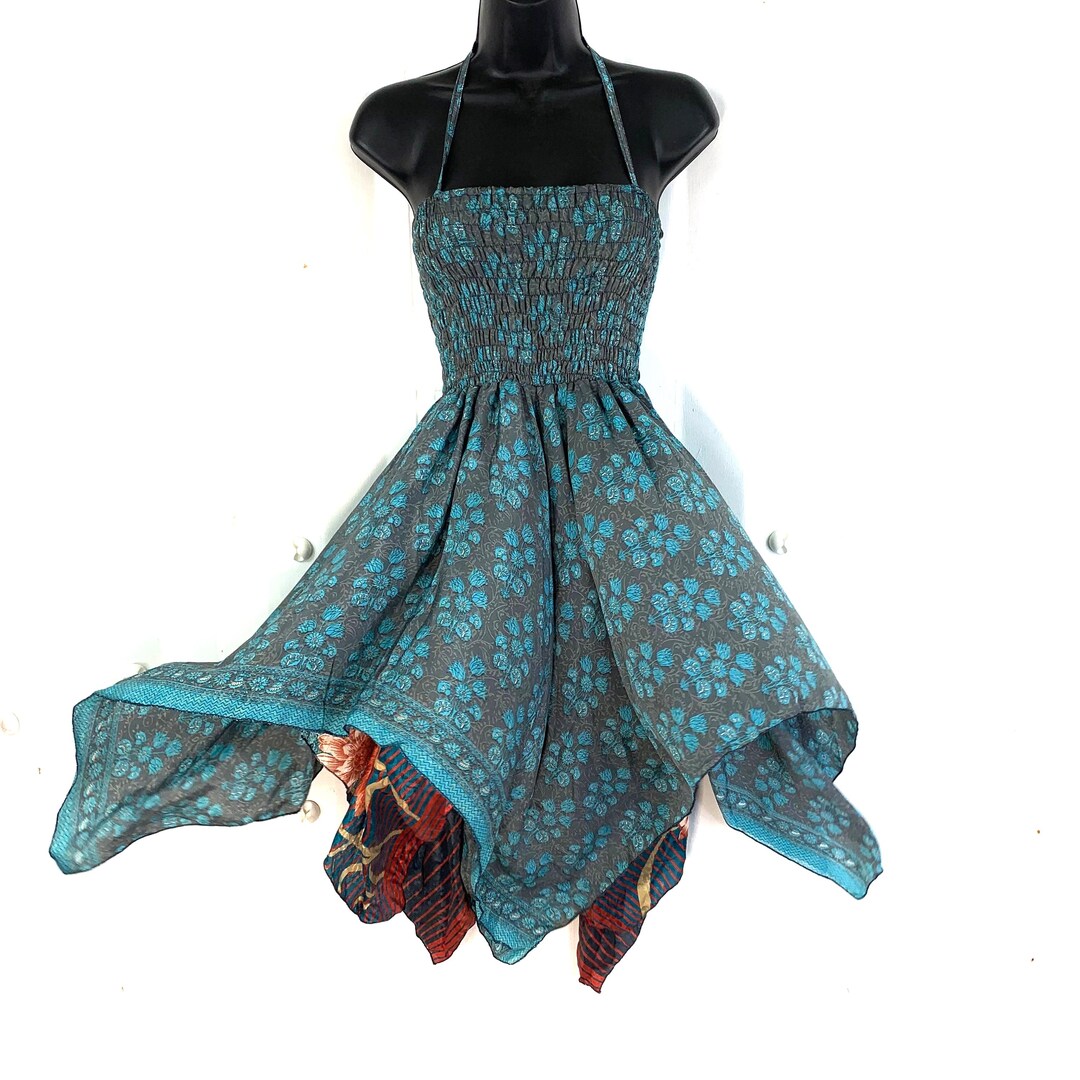 Elvina Fairy Dress. Length 87cm (34”). One Size in Silk. Bohemian ...