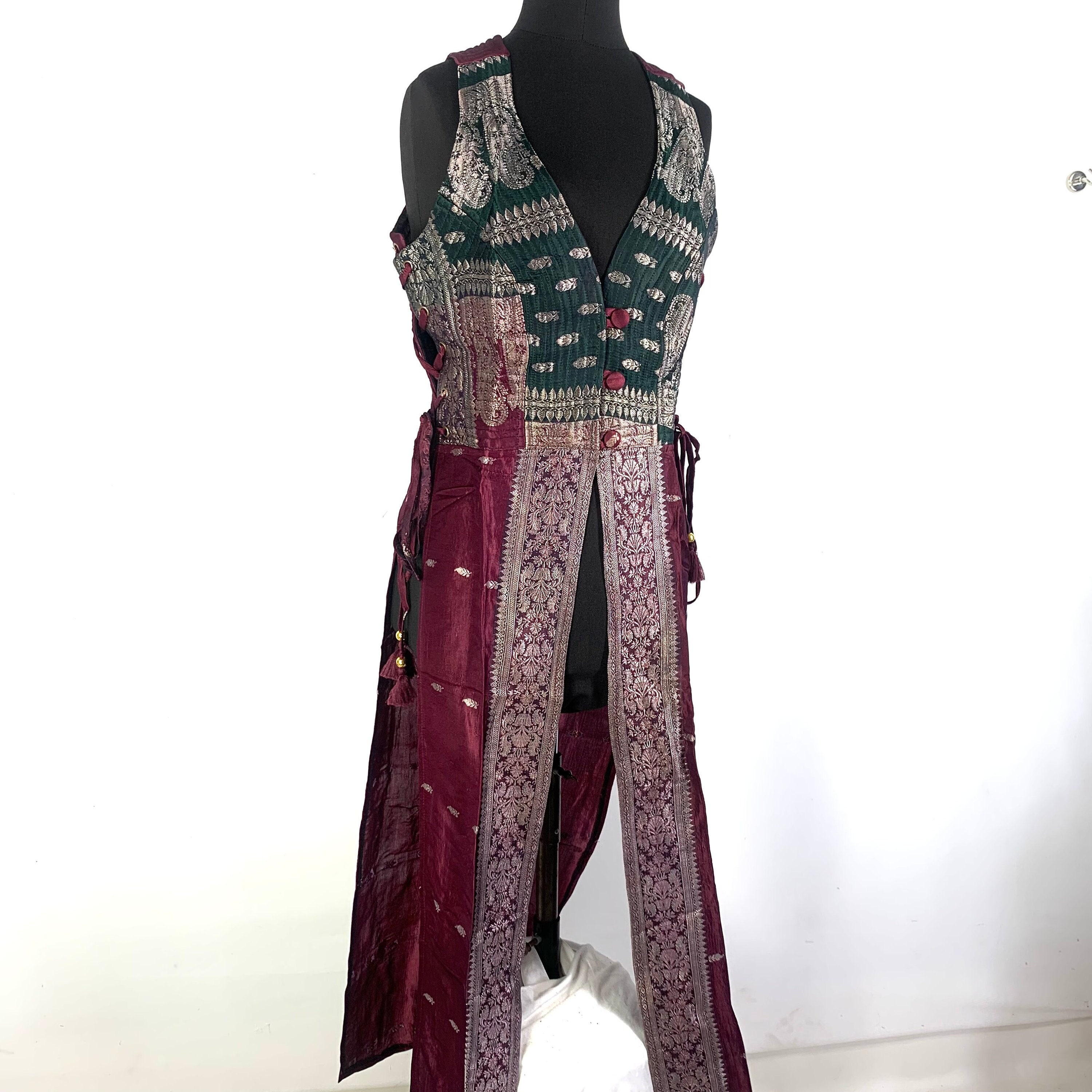 L. Goddess Dress in Silk Brocade Priestess Ceremony Temple Dress ...