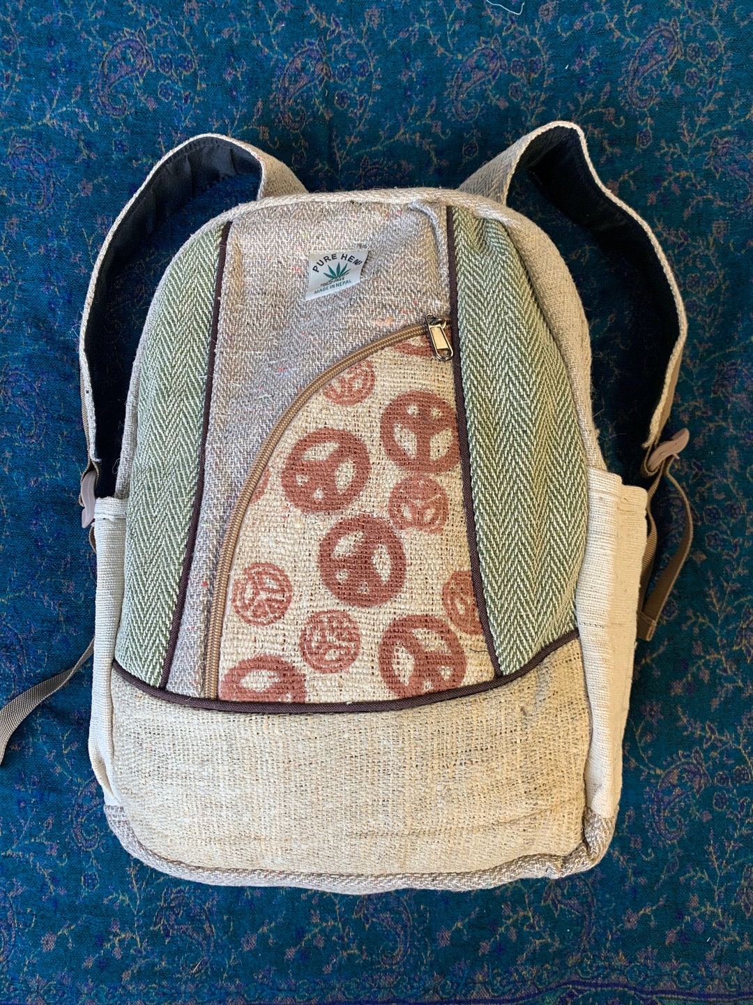 Hemp Backpack, Rucksack, Laptop Bag, Pure Nepal Natural Eco Friendly ...