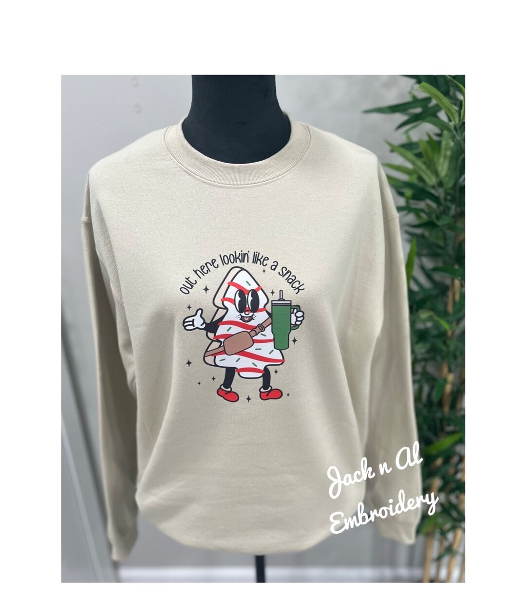 Christmas Tree Cake Sweatshirt/funny Holiday Sweatshirt/out Here ...