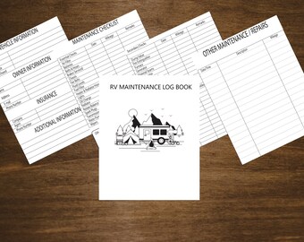 Simple Logs for RV Maintenance RV Repair and RV Mileage pdf - Etsy
