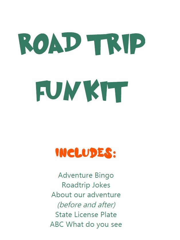 Road Trip Fun Kit - Etsy