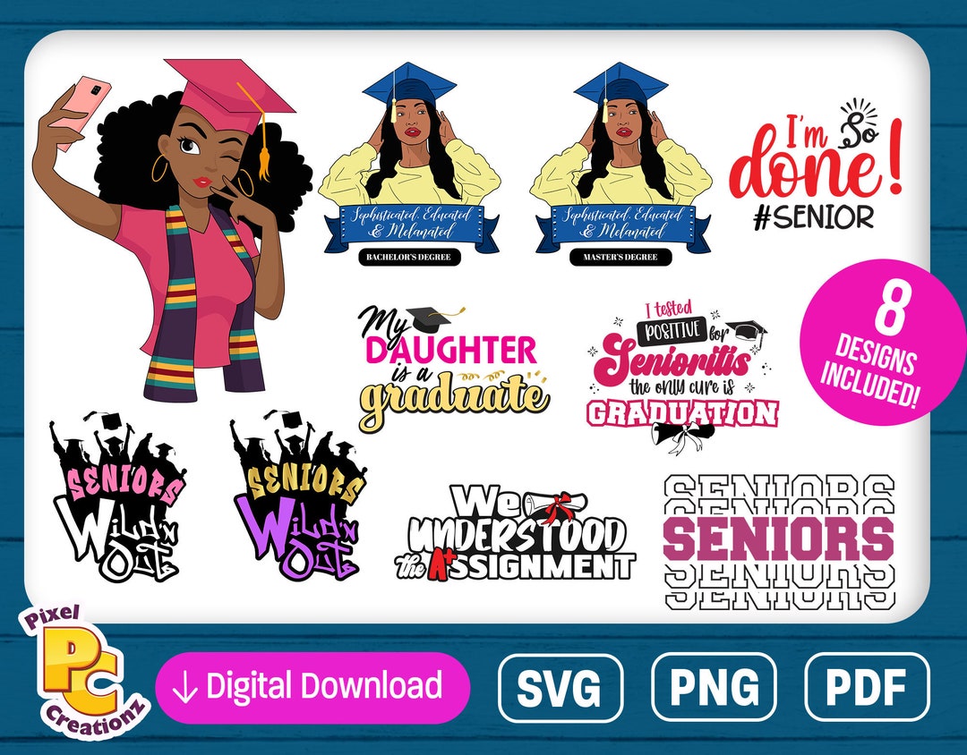 Graduation Illustrations Designs Perfect for T-shirts & Crafters for ...