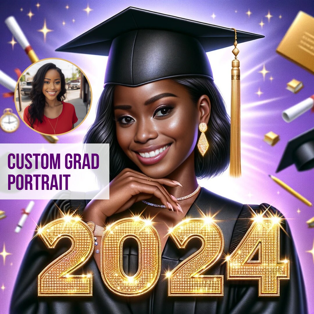 Digital Graduation Design Portrait Custom AI Portrait Digital Download ...