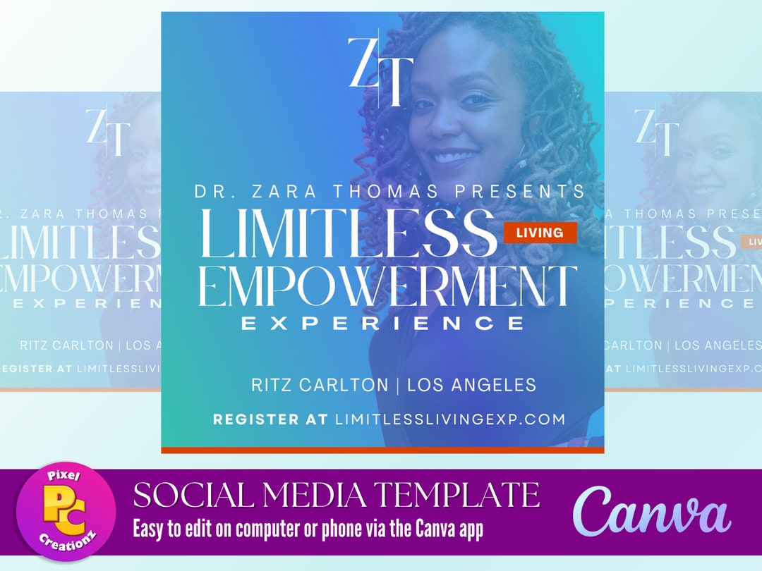 Modern Event Canva Template Guest Speaker Template Conference Social ...