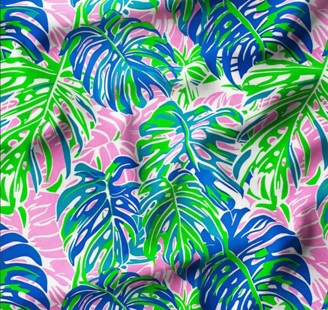 Colorful Palm Leaves Print Fabric by the Meter,tropical Fabric Decor Furniture Chair Sofa ...