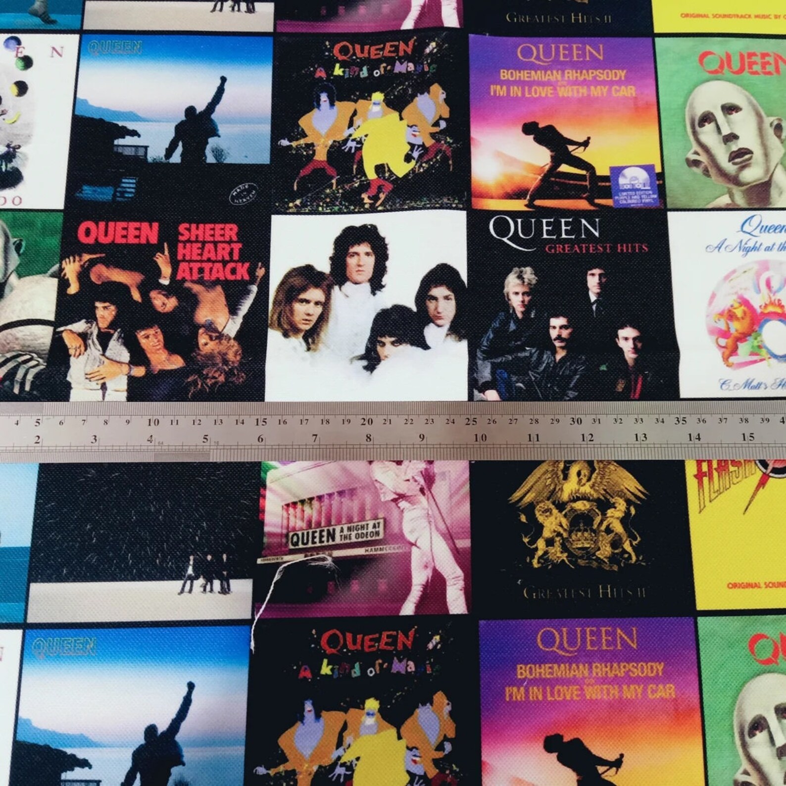 Queen Album Covers Fabric by the Metermusicrock Groups Home - Etsy