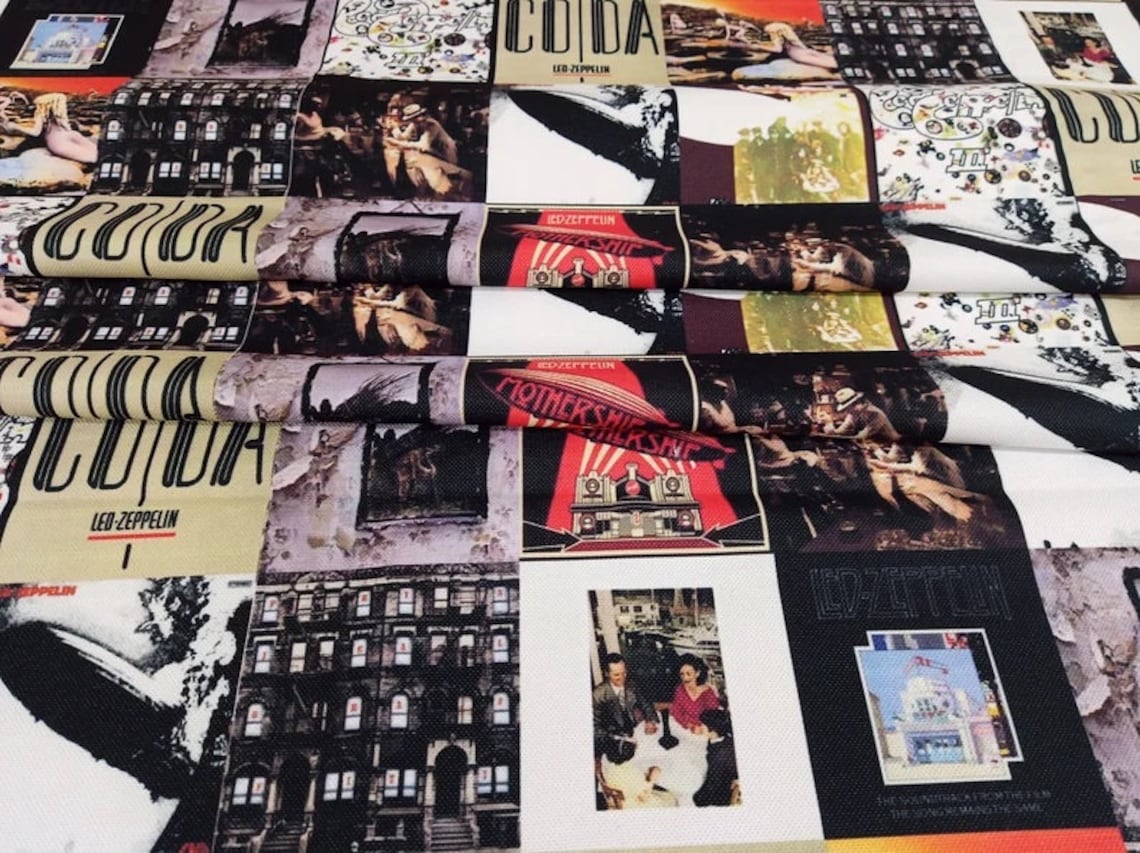 Led Zeppelin Album Covers Fabric by the Metermusicrock - Etsy