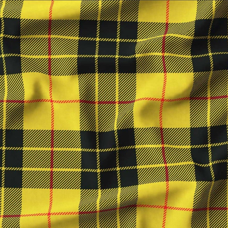 Yellow Plaid Fabric - Etsy