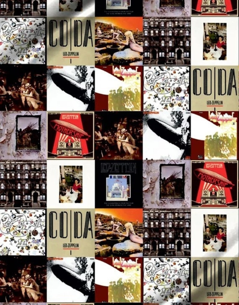 Led Zeppelin Album Covers Fabric by the Metermusicrock - Etsy