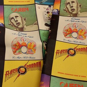 Queen Album Covers Fabric by the Meter,music,rock Groups Home Decor ...