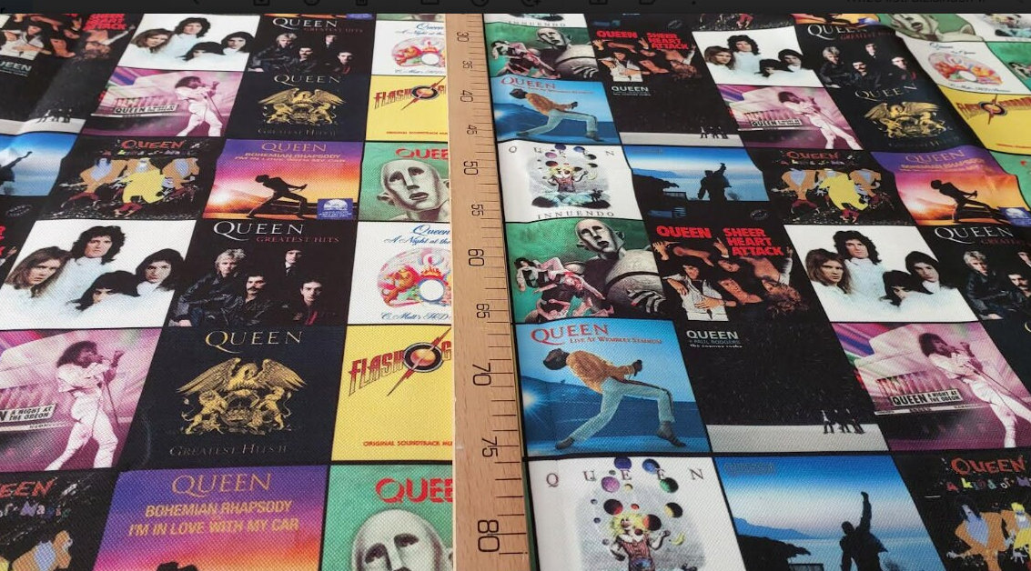 Queen Album Covers Fabric by the Metermusicrock Groups Home - Etsy