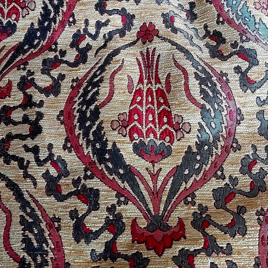 Turkish Ottoman Tulip Floral Pattern Upholstery Fabric by the Meter - Etsy