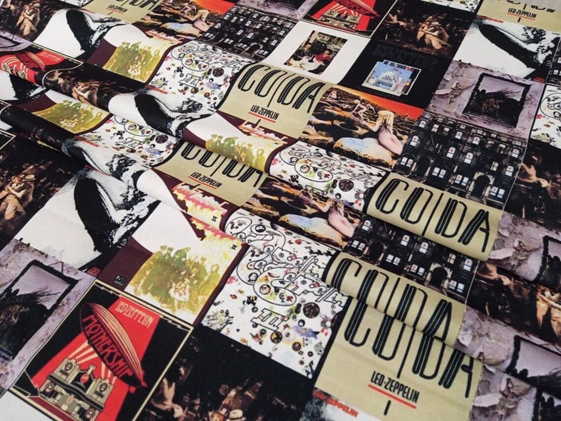Led Zeppelin Album Covers Fabric by the Metermusicrock - Etsy