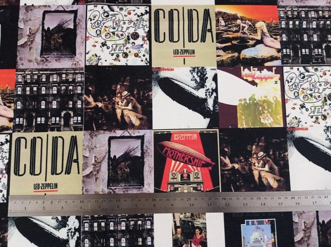 Led Zeppelin Album Covers Fabric by the Metermusicrock - Etsy