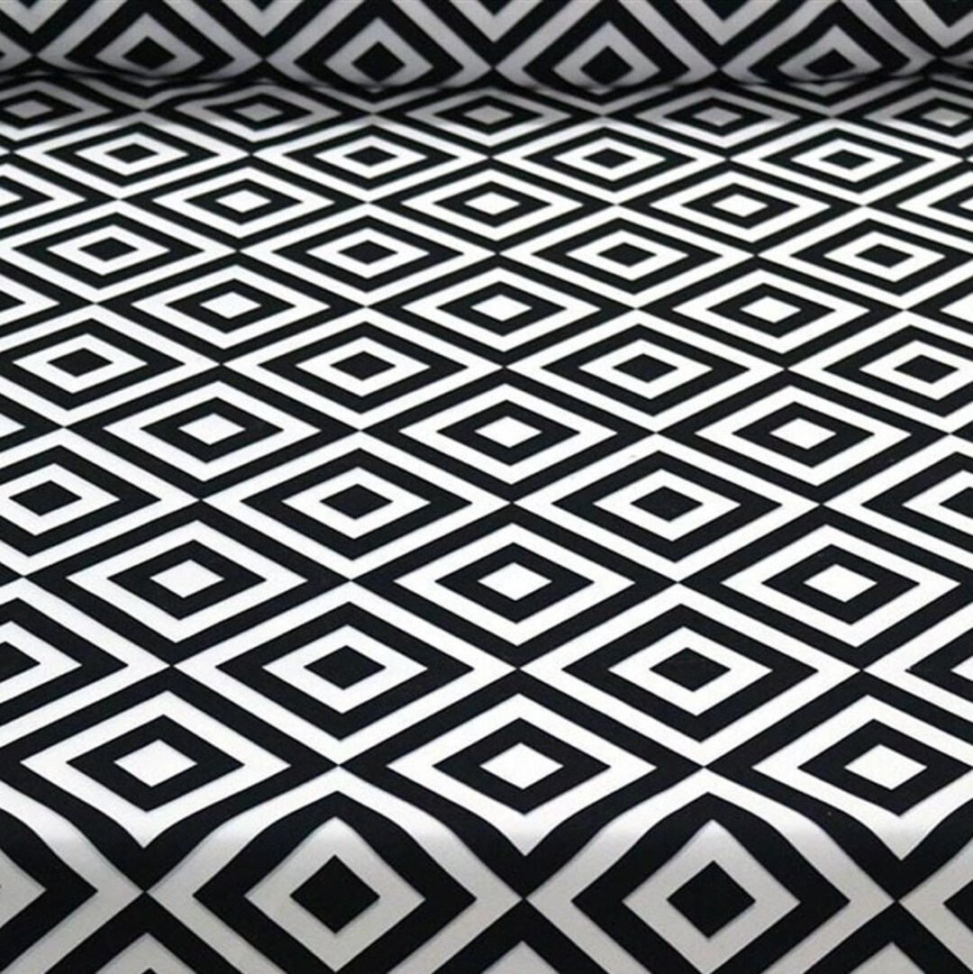 Diamonds Print Fabric by the Meter,geometric Fabric Decor Furniture ...