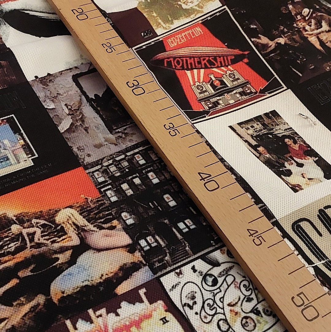 Led Zeppelin Album Covers Fabric by the Meter,music,rock Groups Home ...
