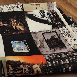 Led Zeppelin Album Covers Fabric by the Meter,music,rock Groups Home ...