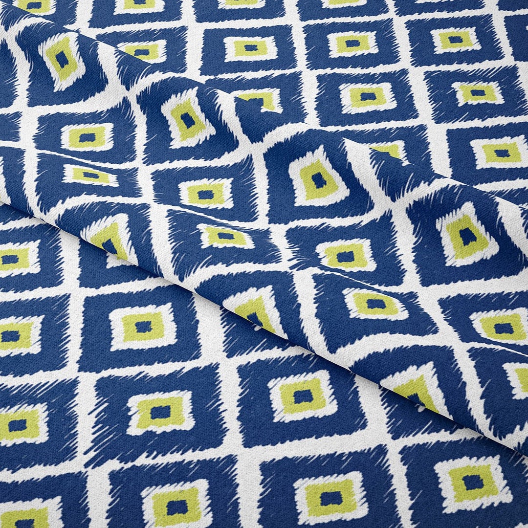 Blau Nazar,Evil Eye Rauten Muster Stoff Meterware,Ethno Muster Dekor ...