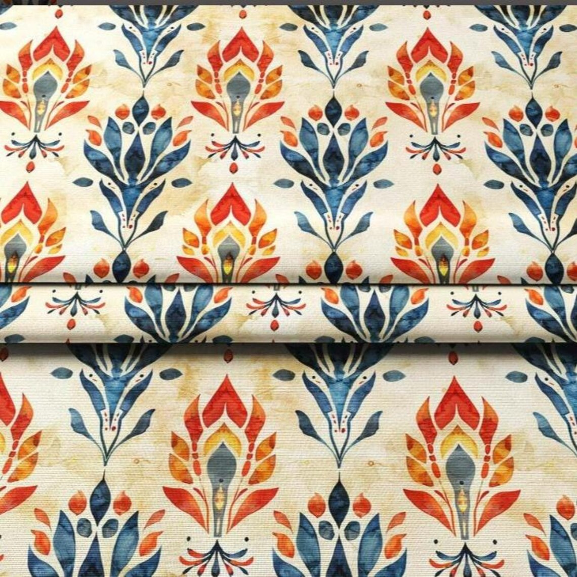 Moroccan Upholstery Fabric: Geometric Ethnic Decor, Polyester by the ...