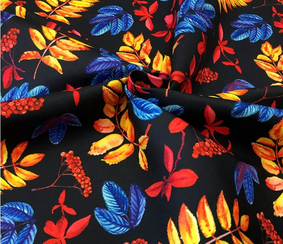 Blue Flowers Fabric by the Meterethnic Floral Pattern Fabric - Etsy