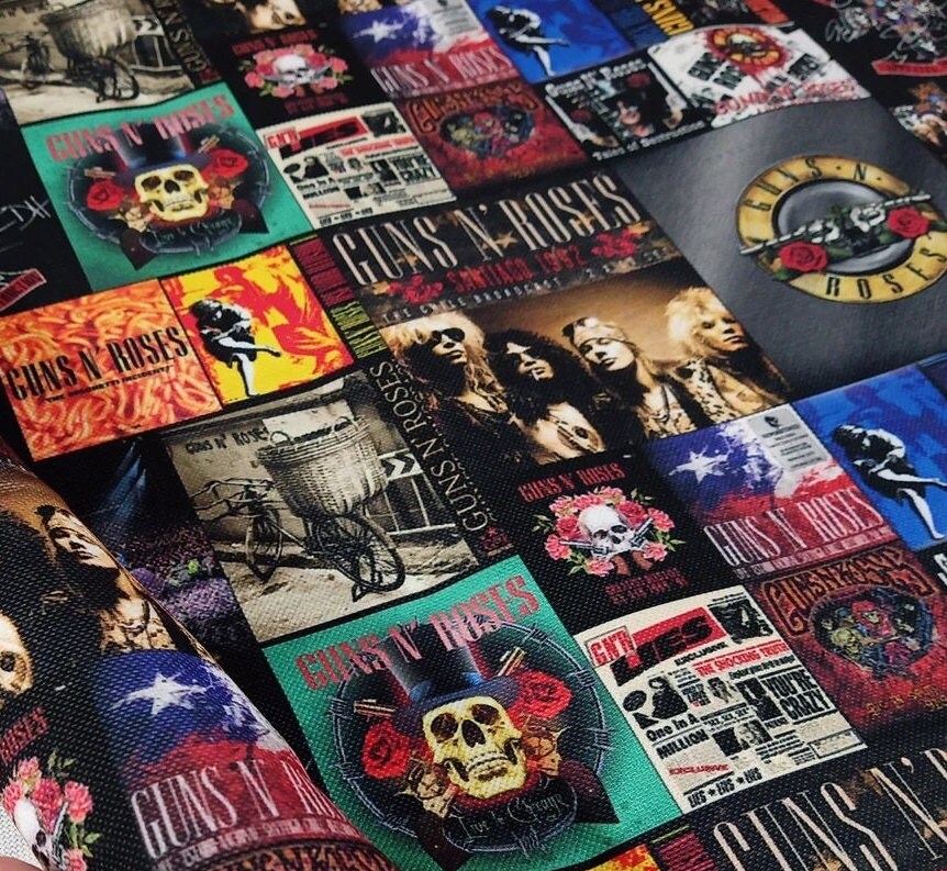 Guns N'roses Album Covers Fabric by the Metermusicrock - Etsy