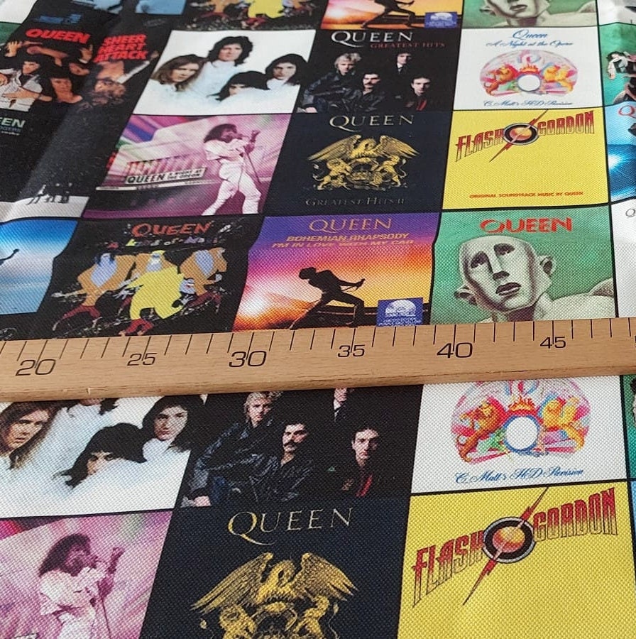 Queen Album Covers Fabric by the Metermusicrock Groups Home - Etsy