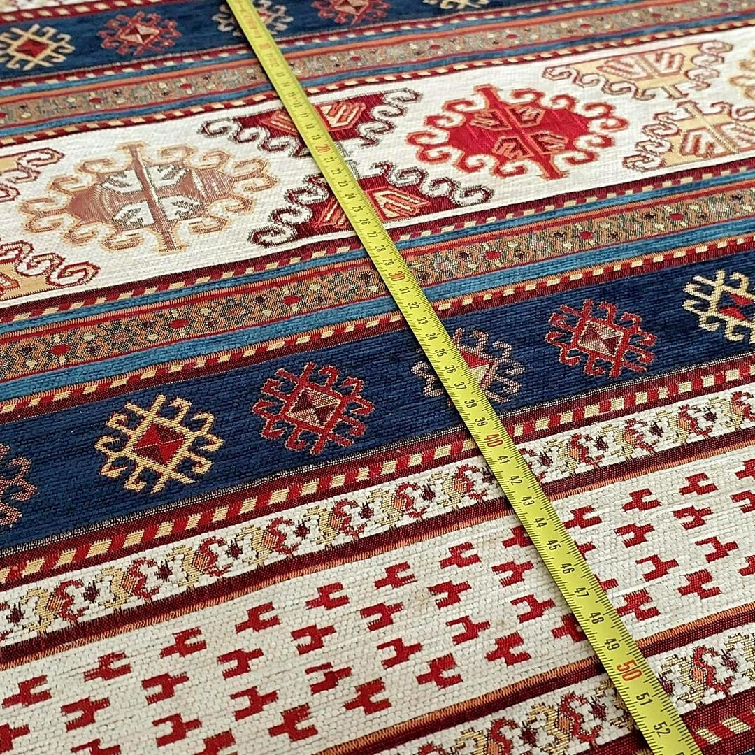 Turkish Kilim Upholstery Fabric by the Meter ,home Decor ,chenille ...