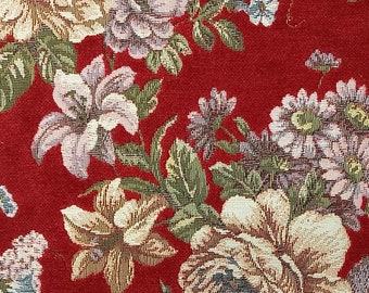 Red Tapestry Fabric - Etsy