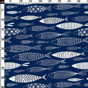 Tropical Fishes Fabric by the Meter,tropical Fabric Decor Furniture ...