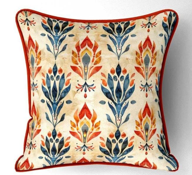 Moroccan Upholstery Fabric: Geometric Ethnic Decor, Polyester by the ...