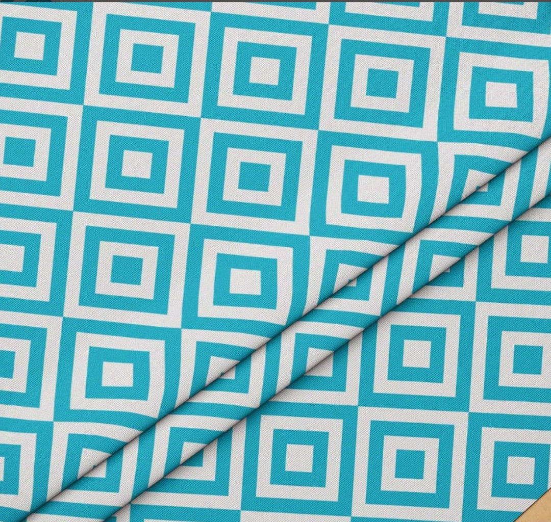 Türkis Rauten Stoff Meterware,Geometrische Stoff Dekor Möbel Stuhl Sofa ...